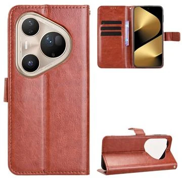 HUAWEI PURA 80 PRO/80 PRO+ WALLET CASE WITH STAND - BROWN