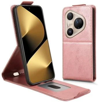 HUAWEI PURA 80 ULTRA VERTICAL FLIP CASE WITH STAND - ROSE GOLD
