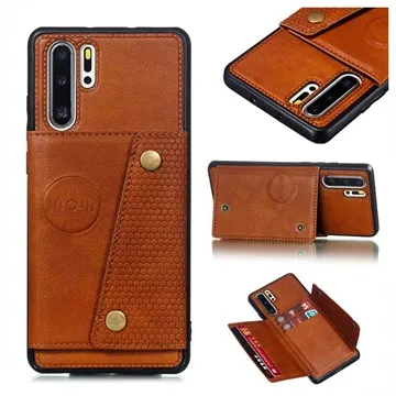 CARDHOLDER SERIES HUAWEI P30 PRO MAGNETIC CASE - BROWN