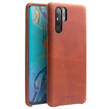 QIALINO PREMIUM HUAWEI P30 PRO LEATHER CASE - BROWN