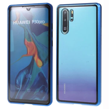 HUAWEI P30 PRO MAGNETNA FUTROLA SA KALJENIM STAKLOM - PLAVA