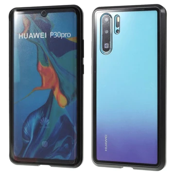 HUAWEI P30 PRO MAGNETNA FUTROLA SA KALJENIM STAKLOM - CRNA