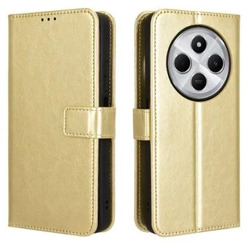 XIAOMI REDMI 14C/14R/POCO C75 WALLET CASE MAGNETIC CLOSURE - GOLD