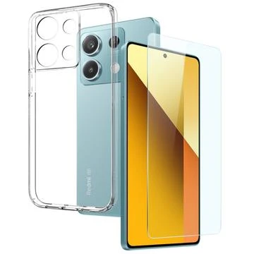 XIAOMI REDMI NOTE 13 NORTHJO 2-U-1 ZAŠTITNI SET - PROVIDNI - 9H