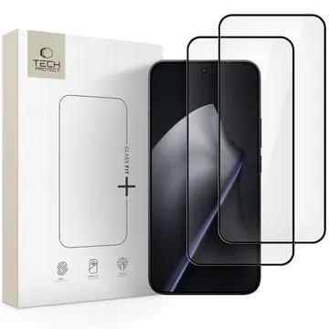XIAOMI 15T TECH-PROTECT GLASS FIT+ TEMPERED GLASS SCREEN PROTECTOR - 2 PCS. - BLACK