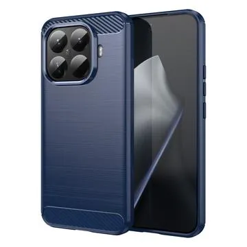 XIAOMI 15T PRO BRUSHED TPU CASE - CARBON FIBER - BLUE