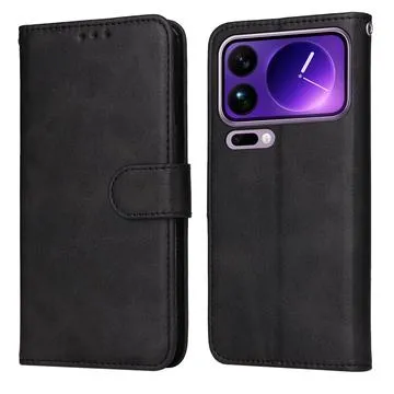 XIAOMI 17 PRO MAX WALLET CASE WITH STAND - BLACK