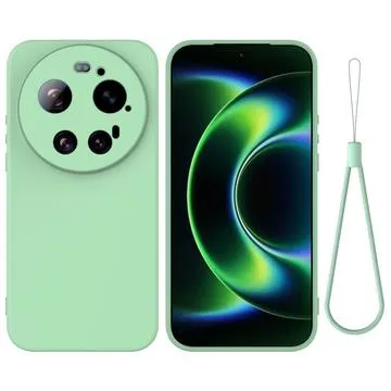 XIAOMI 17 ULTRA LIQUID SILICONE CASE WITH HAND STRAP - GREEN