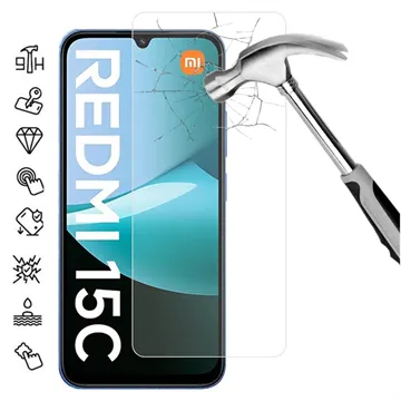XIAOMI REDMI 15C 4G/POCO C85 4G TEMPERED GLASS SCREEN PROTECTOR - 9H - CASE FRIENDLY - TRANSPARENT