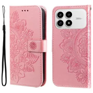 XIAOMI REDMI K90/POCO F8 PRO MANDALA SERIES FUTROLA-NOVČANIK - ROZE