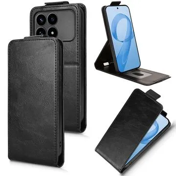 XIAOMI REDMI K90/POCO F8 PRO VERTICAL FLIP CASE WITH STAND - BLACK