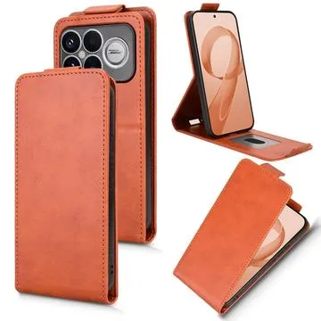 XIAOMI REDMI K90 PRO MAX/POCO F8 ULTRA VERTICAL FLIP CASE WITH STAND - BROWN
