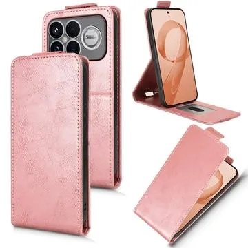 XIAOMI REDMI K90 PRO MAX/POCO F8 ULTRA VERTICAL FLIP CASE WITH STAND - ROSE GOLD