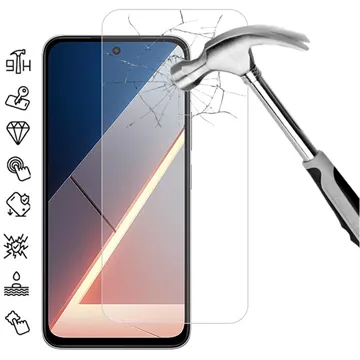 XIAOMI POCO M7 4G TEMPERED GLASS SCREEN PROTECTOR - 9H - CASE FRIENDLY - TRANSPARENT