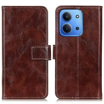 XIAOMI REDMI 15C WALLET CASE WITH STAND - BROWN