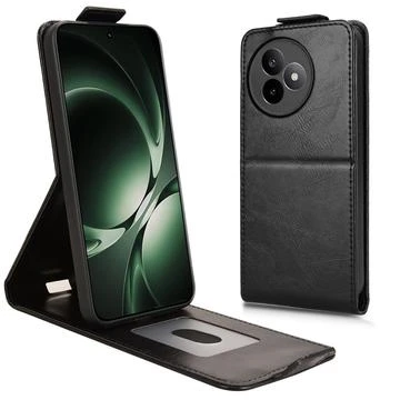 XIAOMI REDMI K80 ULTRA VERTICAL FLIP CASE WITH STAND - BLACK