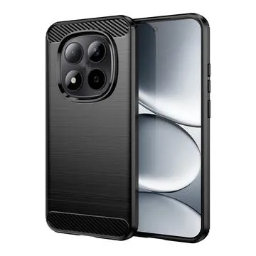 XIAOMI REDMI NOTE 15 PRO 5G BRUSHED TPU CASE - CARBON FIBER - BLACK