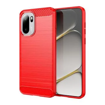 ONEPLUS ACE 6/6T/15R BRUSHED TPU CASE - CARBON FIBER - RED