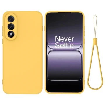ONEPLUS NORD 5 LIQUID SILICONE CASE WITH HAND STRAP - YELLOW