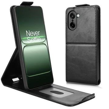 ONEPLUS ACE 5 RACING/NORD CE5 VERTICAL FLIP CASE WITH STAND - BLACK
