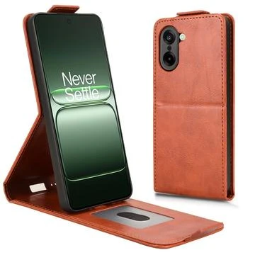 ONEPLUS ACE 5 RACING/NORD CE5 VERTICAL FLIP CASE WITH STAND - BROWN