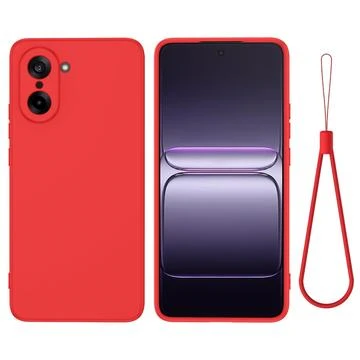 ONEPLUS NORD CE5 LIQUID SILICONE CASE WITH HAND STRAP - RED