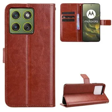 MOTOROLA EDGE 70 WALLET CASE WITH STAND - BROWN