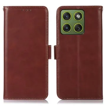 MOTOROLA EDGE 70 WALLET LEATHER CASE WITH RFID - BROWN