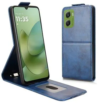 MOTOROLA MOTO G06/G06 POWER VERTICAL FLIP CASE WITH STAND - DARK BLUE