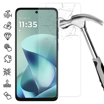 MOTOROLA MOTO G57 POWER TEMPERED GLASS SCREEN PROTECTOR - 9H - CASE FRIENDLY - TRANSPARENT