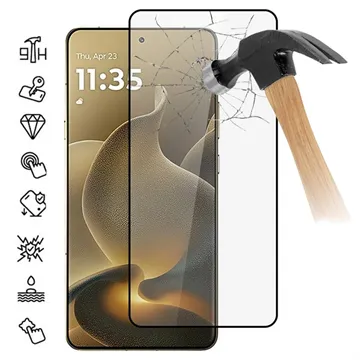 MOTOROLA SIGNATURE FULL COVER TEMPERED GLASS SCREEN PROTECTOR - 9H - BLACK EDGE