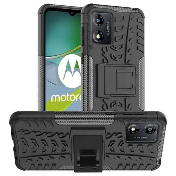 MOTOROLA MOTO E13 ANTI-SLIP HIBRIDNA MASKA SA POSTOLJEM - CRNA