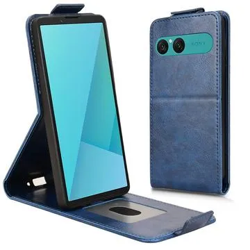SONY XPERIA 10 VII VERTICAL FLIP CASE WITH STAND - DARK BLUE