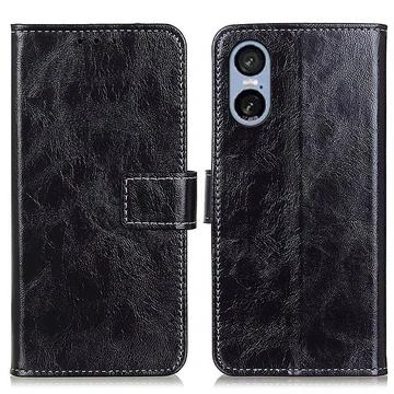 SONY XPERIA 5 VI WALLET CASE MAGNETIC CLOSURE - BLACK