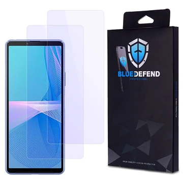 SONY XPERIA 10 III BLUEDEFEND ANTI-BLUE LIGHT TEMPERED GLASS SCREEN PROTECTOR - 2 PCS.