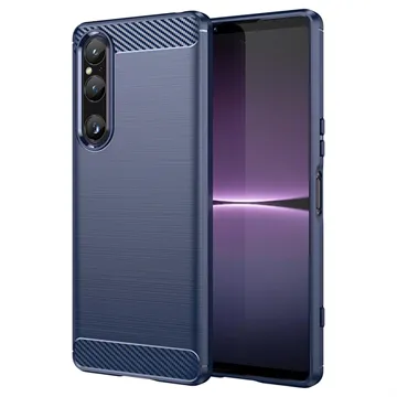 SONY XPERIA 1 V BRUŠENA TPU ZAŠTITNA MASKA - KARBONSKA VLAKNA