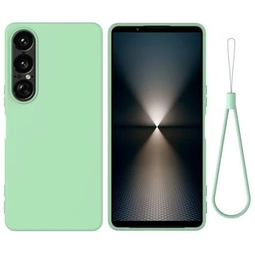 SONY XPERIA 1 VII LIQUID SILICONE CASE WITH HAND STRAP - GREEN