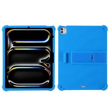 IPAD PRO 13 (2025) SILICONE CASE WITH KICKSTAND - BLUE