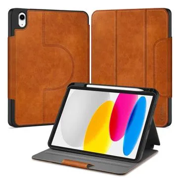 IPAD 2022/2025 TECH-PROTECT FLEECE FOLIO CASE - BROWN