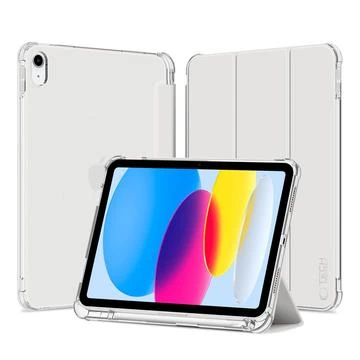 IPAD 2022/2025 TECH-PROTECT SMARTCASE PEN HYBRID TRI-FOLD FOLIO CASE - CRYSTAL SILVER