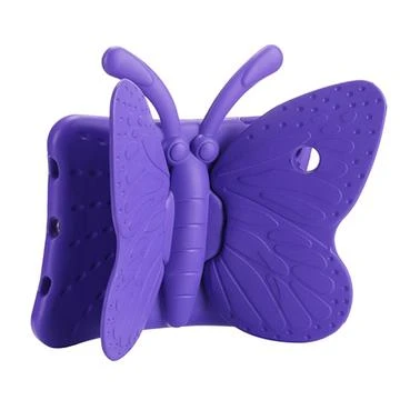3D BUTTERFLY KIDS SHOCKPROOF EVA KICKSTAND PHONE CASE PHONE COVER FOR IPAD PRO 9.7 / AIR 2 / AIR - PURPLE