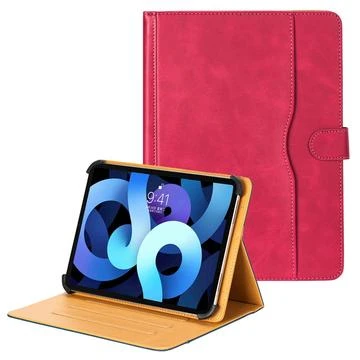 UNIVERSAL DUAL-COLOR LEATHER TABLET CASE - 11"-12.4" - HOT PINK