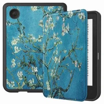 KOBO CLARA 2E SMART FOLIO CASE - WHITE FLOWERS