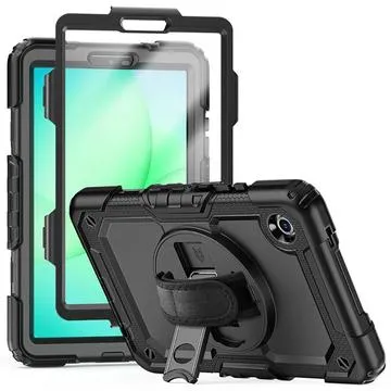 SAMSUNG GALAXY TAB A9/A11 TECH-PROTECT SOLID360 HYBRID CASE W. STRAP - BLACK