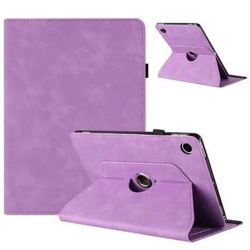 SAMSUNG GALAXY TAB A11/A9 360 ROTARY SMART CASE WITH CARD SLOTS - PURPLE