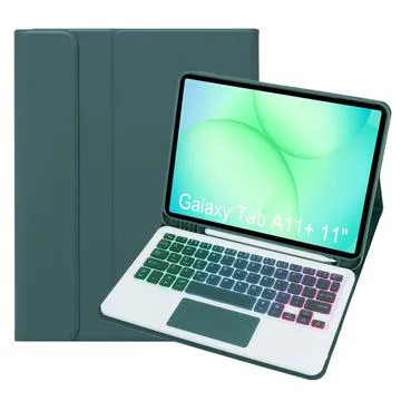 SAMSUNG GALAXY TAB A11+ BLUETOOTH KEYBOARD CASE - DARK GREEN