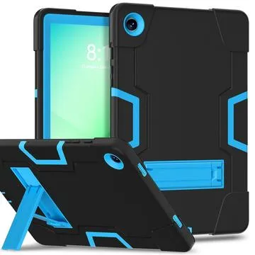 SAMSUNG GALAXY TAB A11+ ROBOT STYLE HYBRID CASE WITH KICKSTAND - BLACK / BLUE