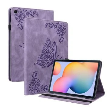 SAMSUNG GALAXY TAB S6 LITE 2020/2022/2024 BUTTERFLY SERIES FOLIO CASE - PURPLE