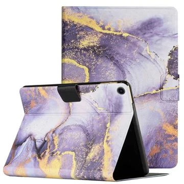 SAMSUNG GALAXY TAB A8 10.5 2021/2022 MARBLE PATTERN FOLIO CASE - PURPLE