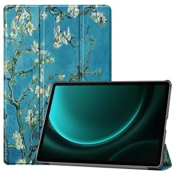SAMSUNG GALAXY TAB S9 FE+ TRI-FOLD SERIJA SMART ZAŠTITNA FUTROLA - PLAVO CVEĆE
